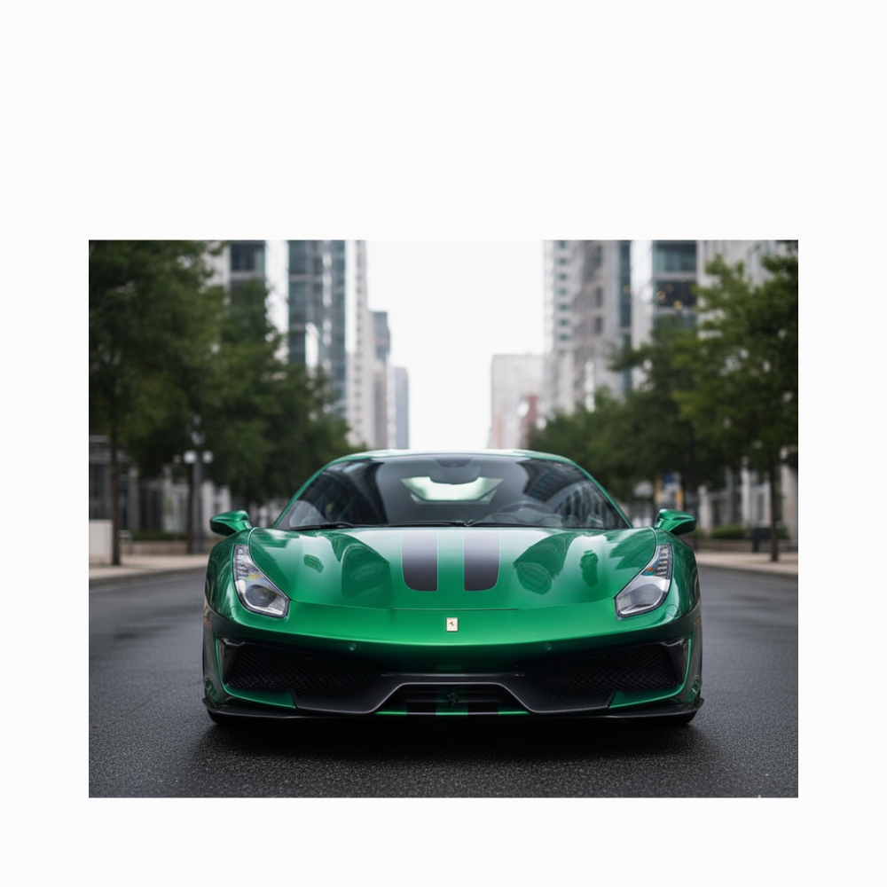 Wrapping Ferrari 488 Pista Metallic Green Hell: Tampil Beda ...