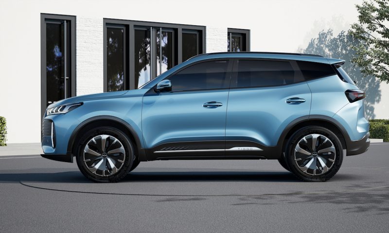 Wrapping Mobil Cherry Tiggo Cross Azure Maya Blue V-kool – Meta Autowrap