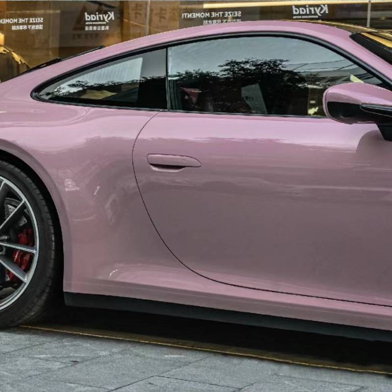 Wrapping Mobil Aston Martin Rapide: Glossy Crystal Olong Milk Tea Pink ...
