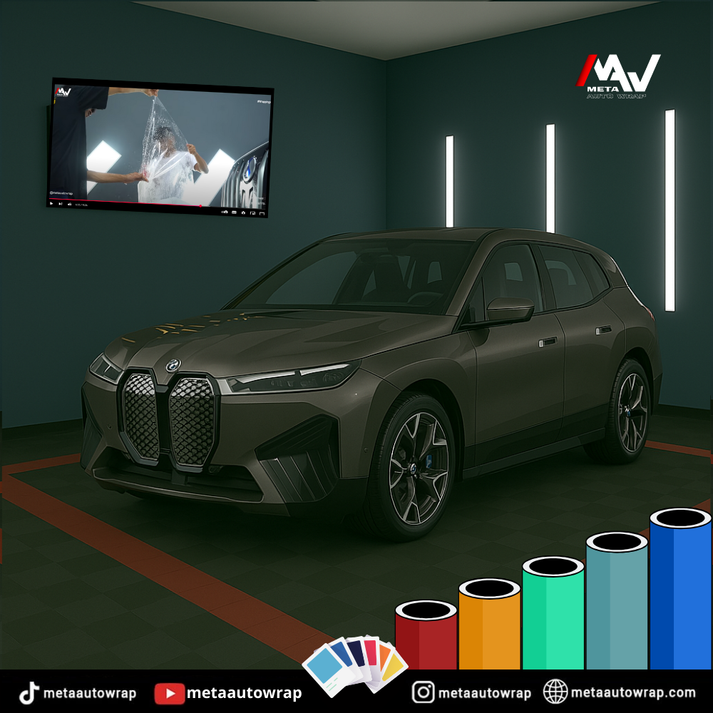 Wrapping Stiker Two Tone Mobil BMW iX - Oracal – Meta Autowrap