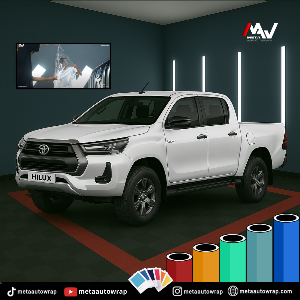 Wrapping Stiker Mobil Toyota Hilux Single Cabin - Maxdecal – Meta Autowrap